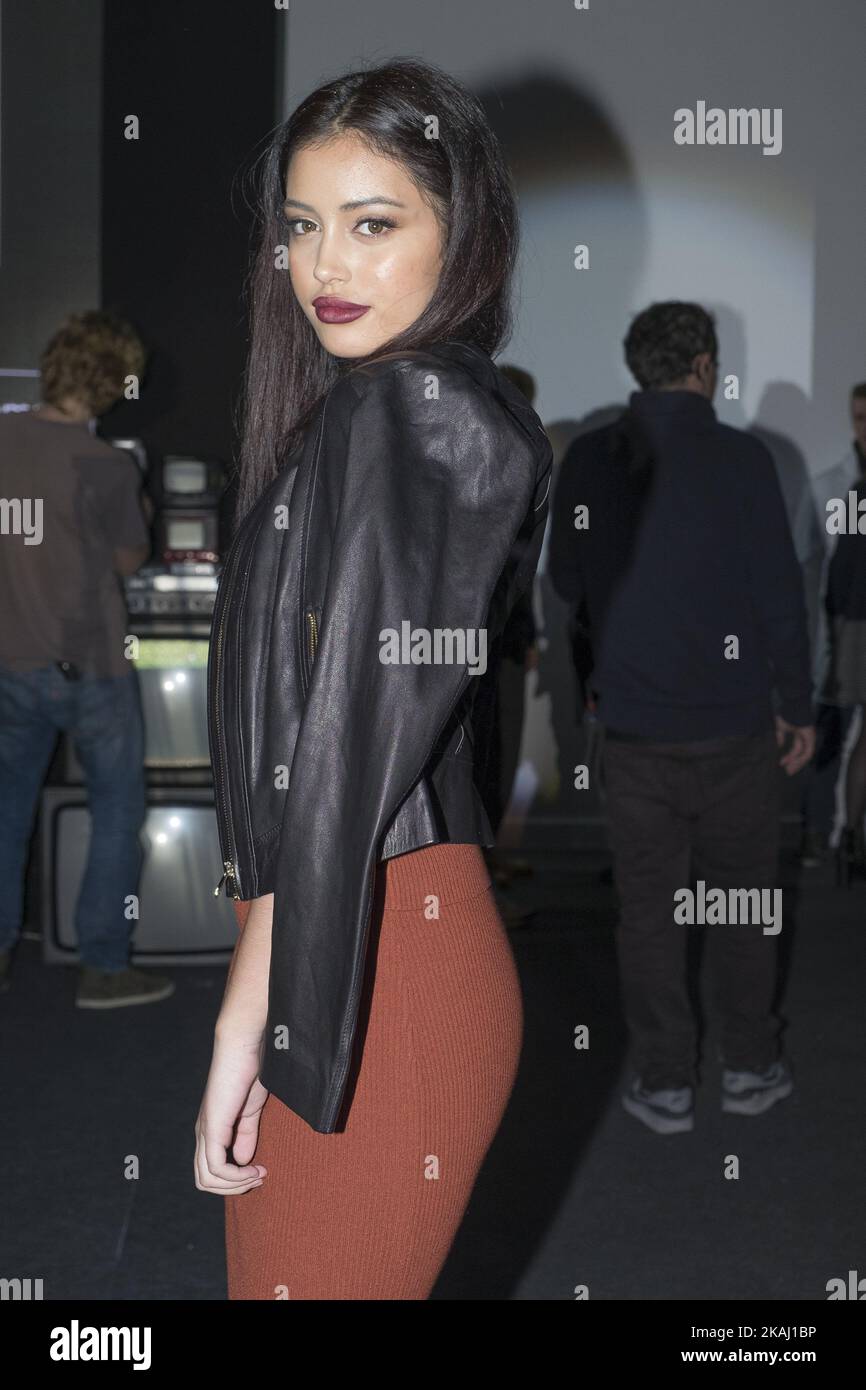 Cindy Kimberly attends the mfshow pararela of Madrid, Spain on February ...
