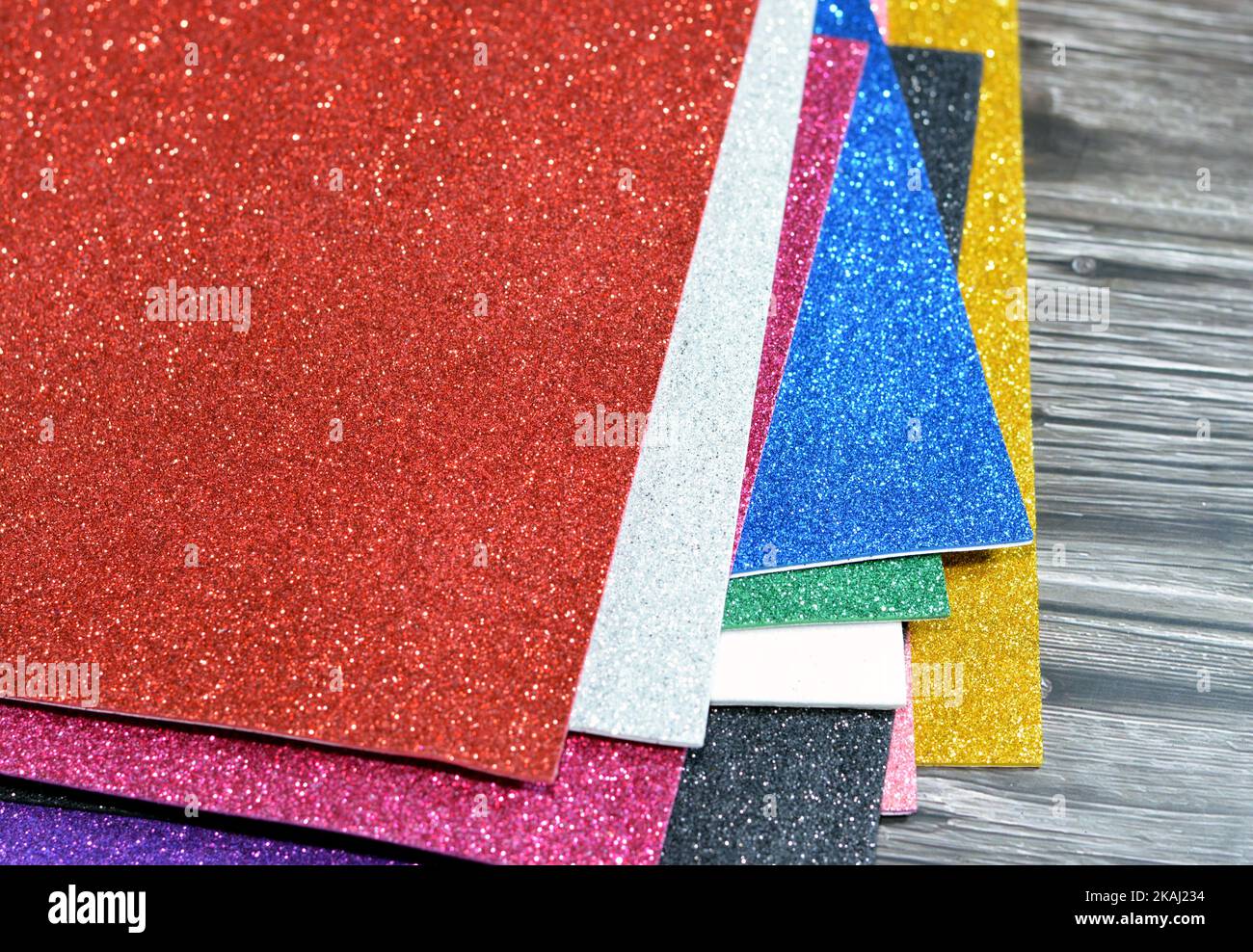Glittered colorful Eva foam sheets, colored cardboard, rubber pad ...