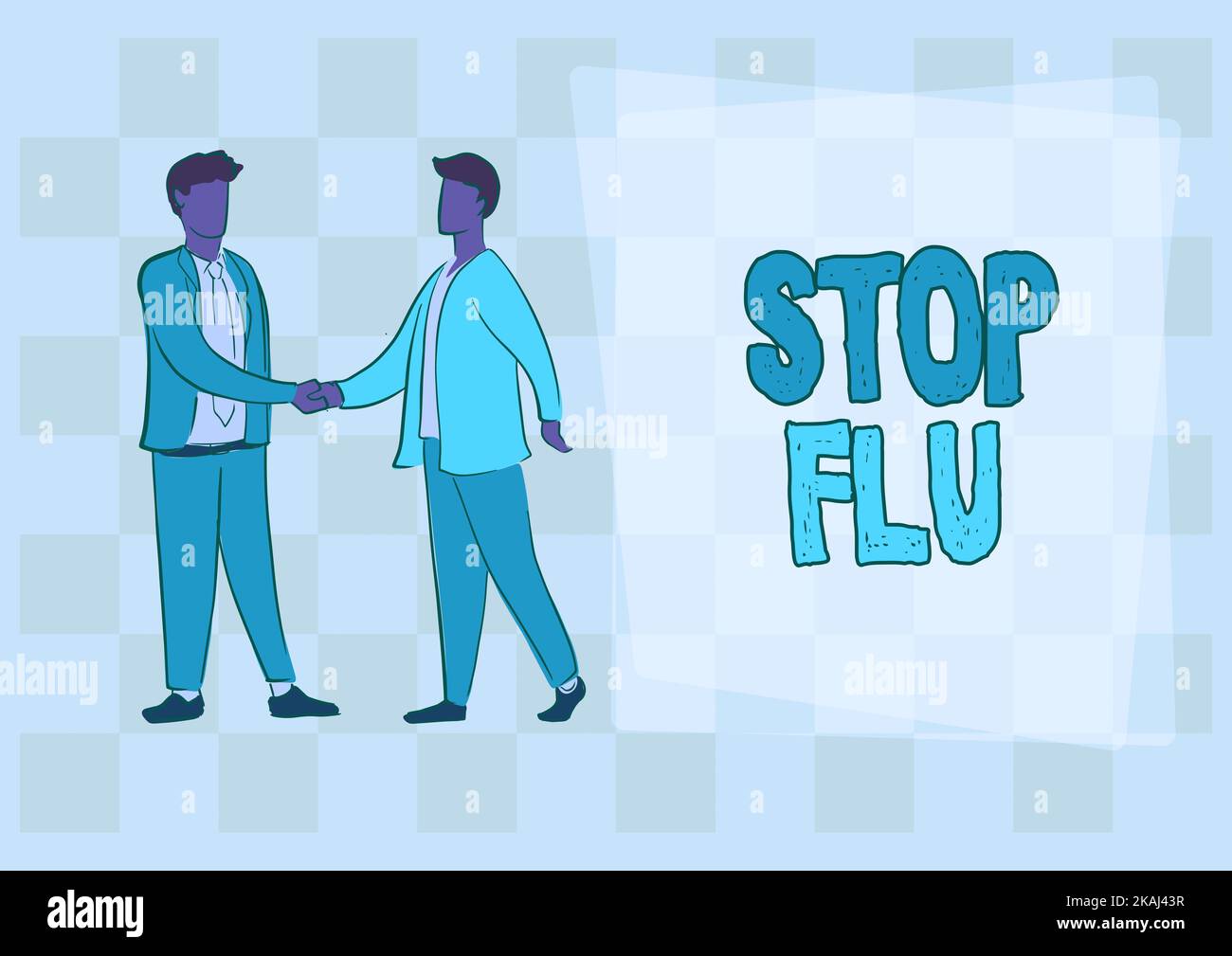 Conceptual caption Stop Flu. Business showcase a process of inputting ...