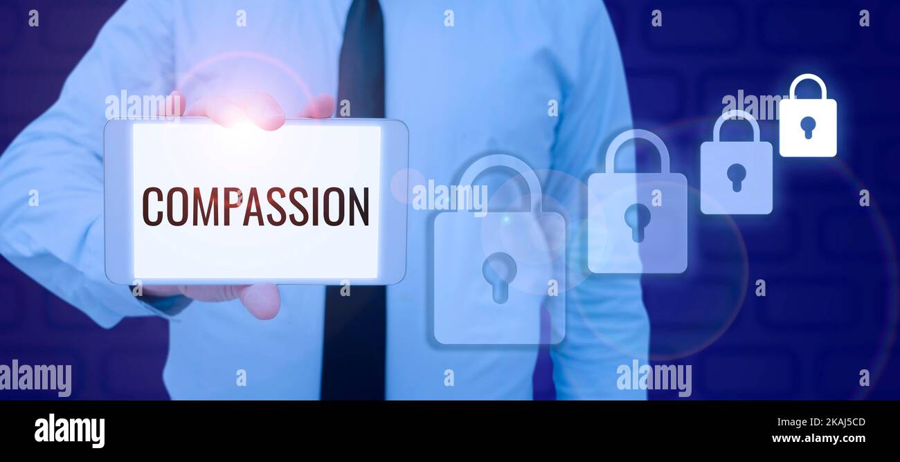 Writing displaying text Compassion. Business approach empathy and ...