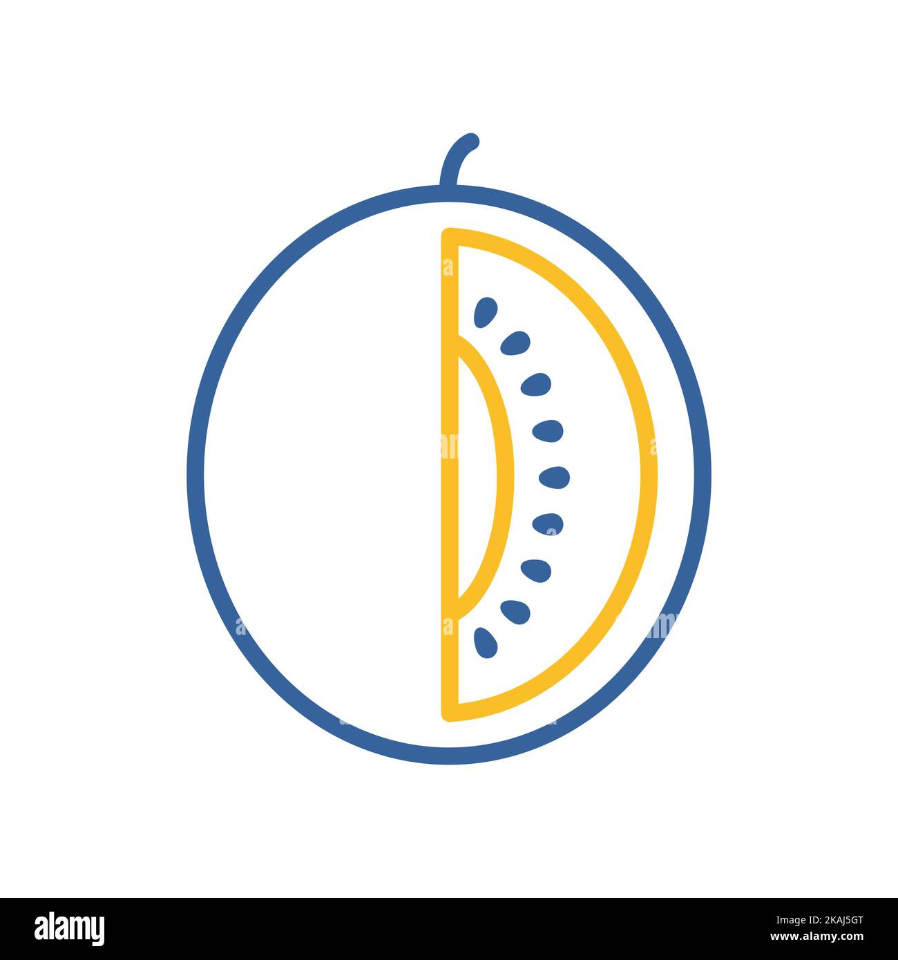 Melon vector icon. Graph symbol for food and drinks web site, apps ...