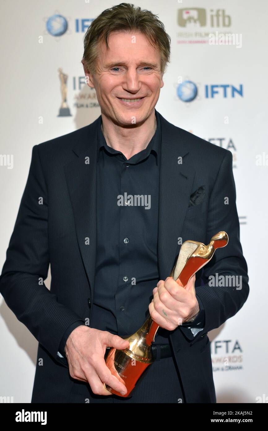 Liam Neeson, a Northern Irish actor, pictured after he recived a ...