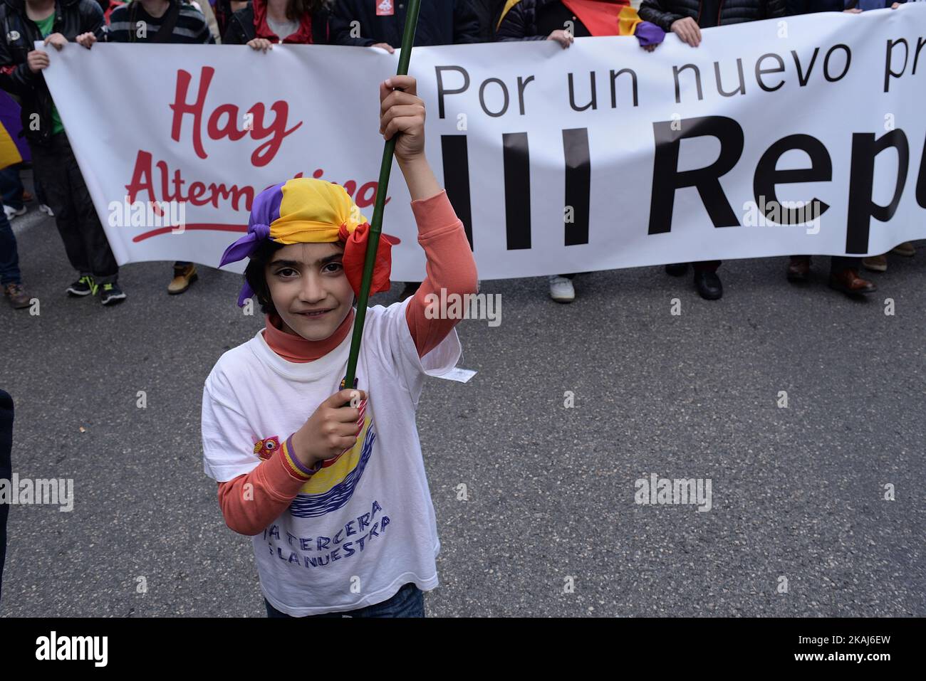 Celebration at declaration of Spanish Republic in the streets of Madrid ...