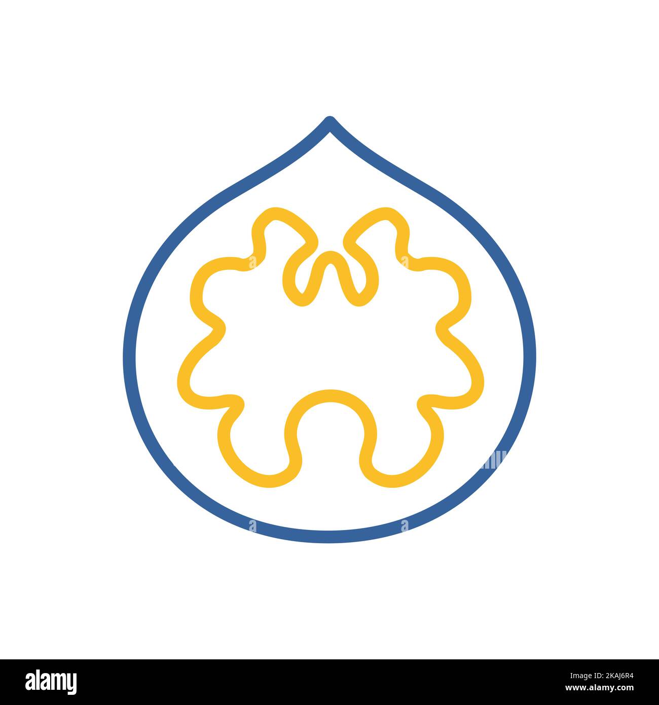 Walnut vector icon. Graph symbol for food and drinks web site, apps ...