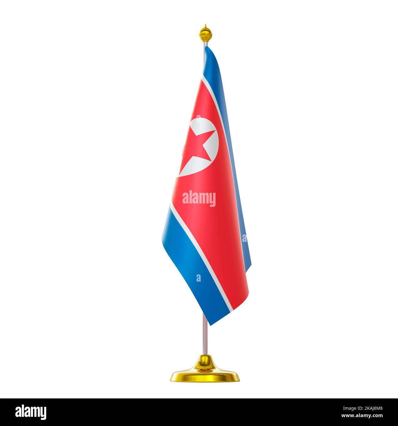 3d render of flag on pole for North Korea countries summit and ... 3d render of flag on pole for North Korea countries summit and ...
