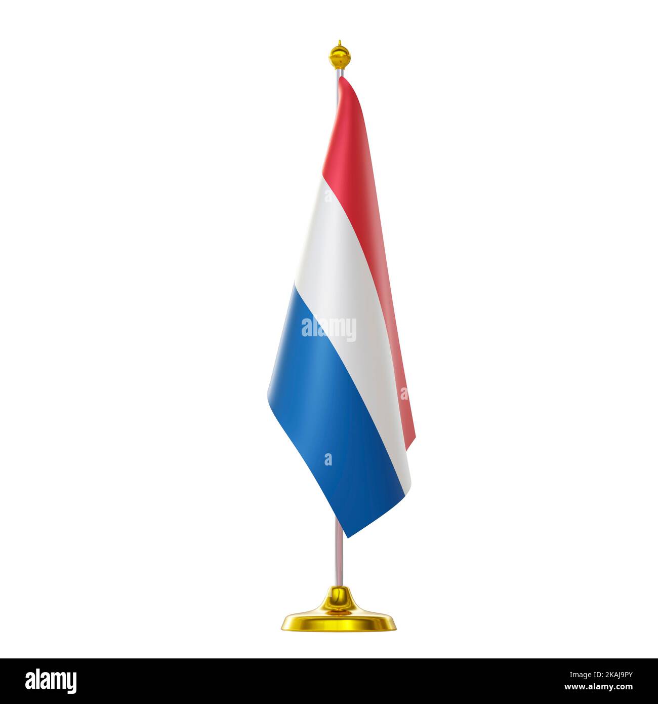 3d render of flag on pole for Netherlands countries summit and ...