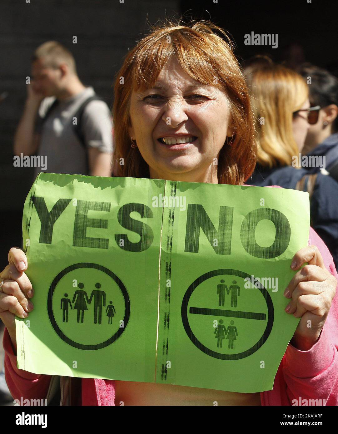 Gay pride march placard hi-res stock photography and images - Alamy