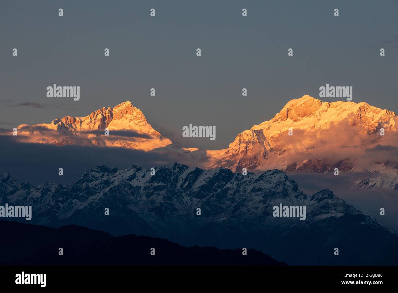 Beautiful Ghale Gau and Bhujung village of Nepal Stock Photo - Alamy