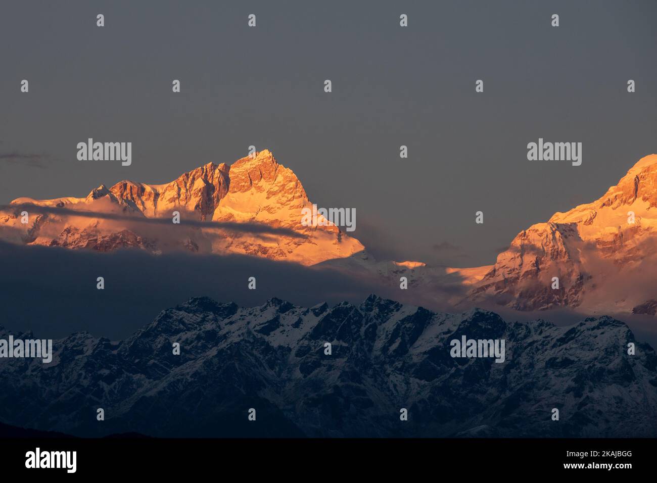 Beautiful Ghale Gau and Bhujung village of Nepal Stock Photo - Alamy