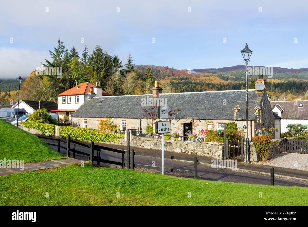 Quaint Houses on the Banks of The Caledonian Canal, Fort Augustus ...