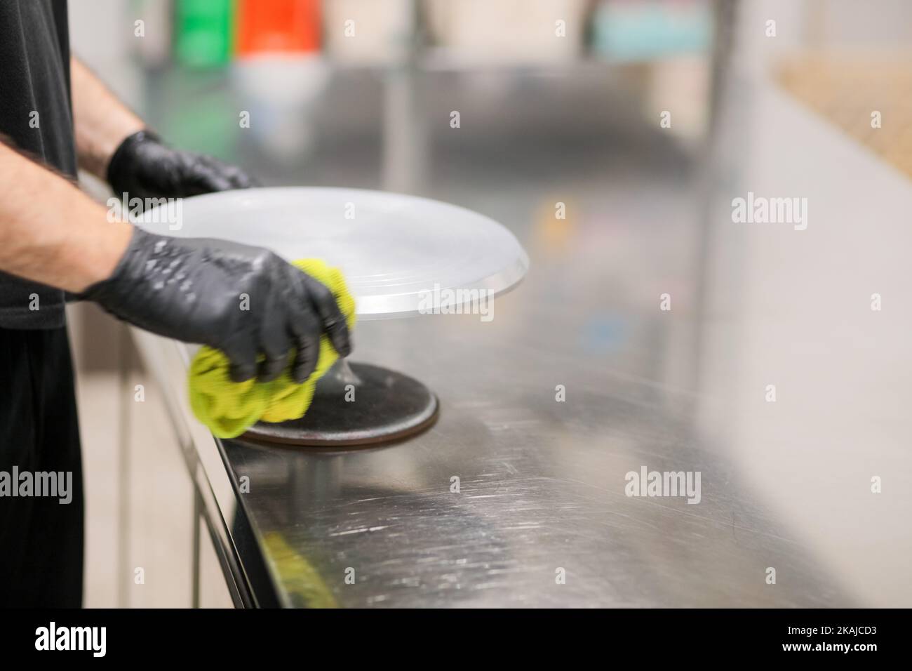 chef clean kitchen hygenie concept Stock Photo - Alamy