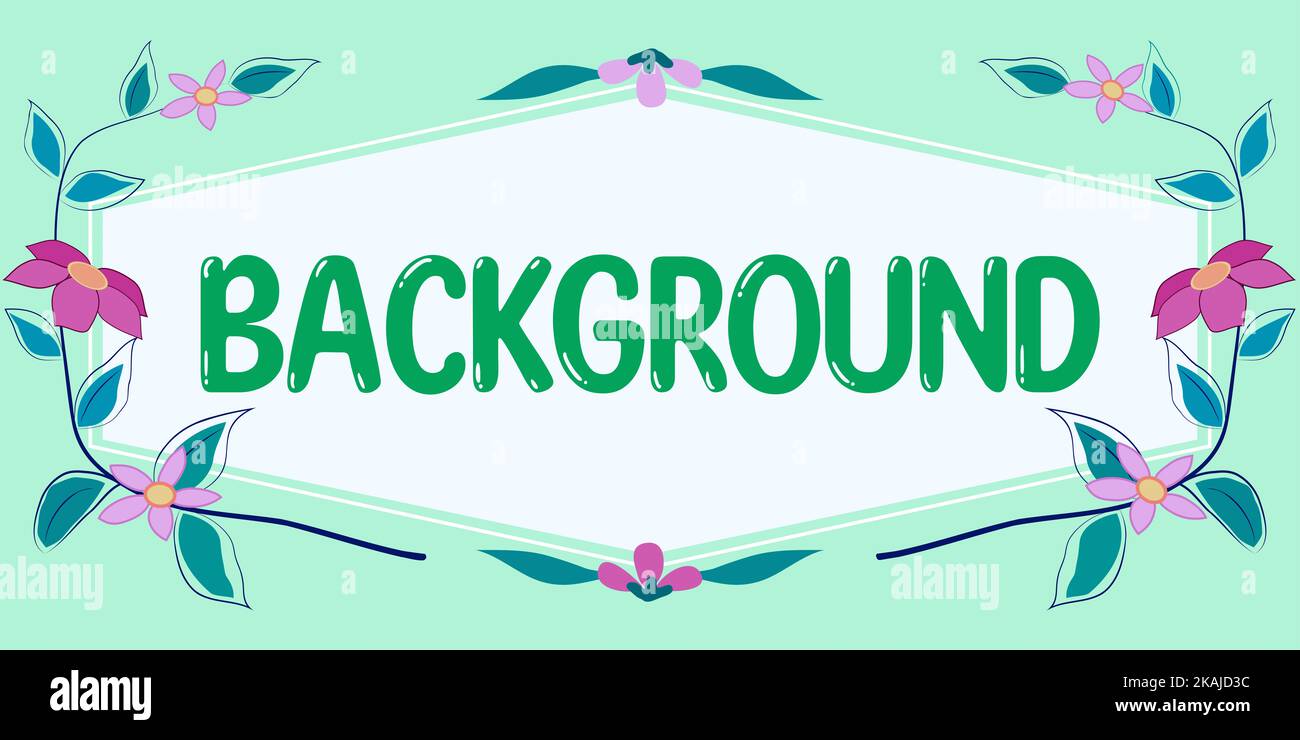 Text caption presenting Background. Business concept something that ...