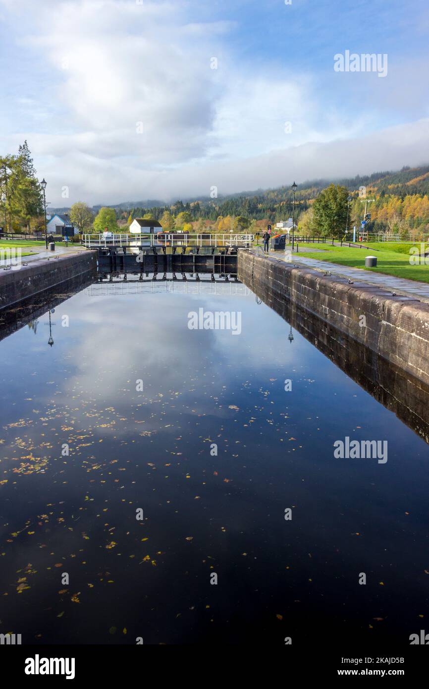 Canal Lock at Fort Augustus, Scottish Highlands, Scotland, United ...