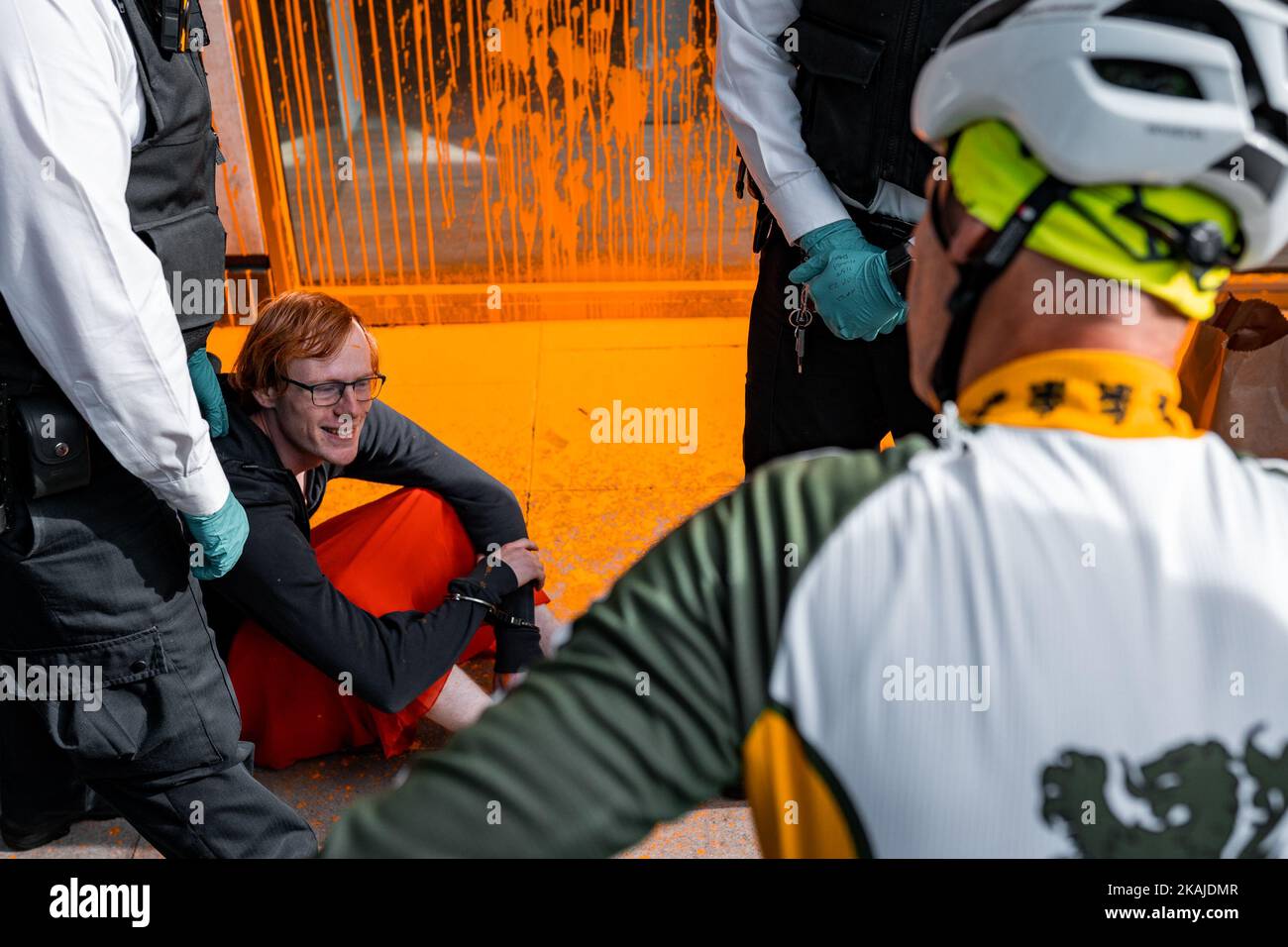 Just Stop Oil protesters glue themselves to Park Lane in Mayfair and ...