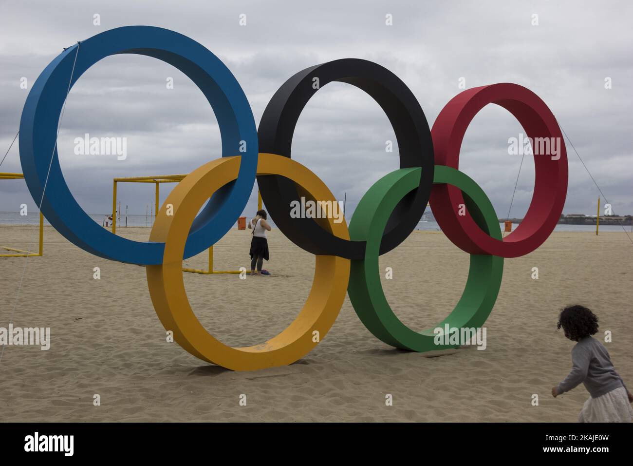 Olympic rings made with 65 KG of recycled plastic were installed on ...