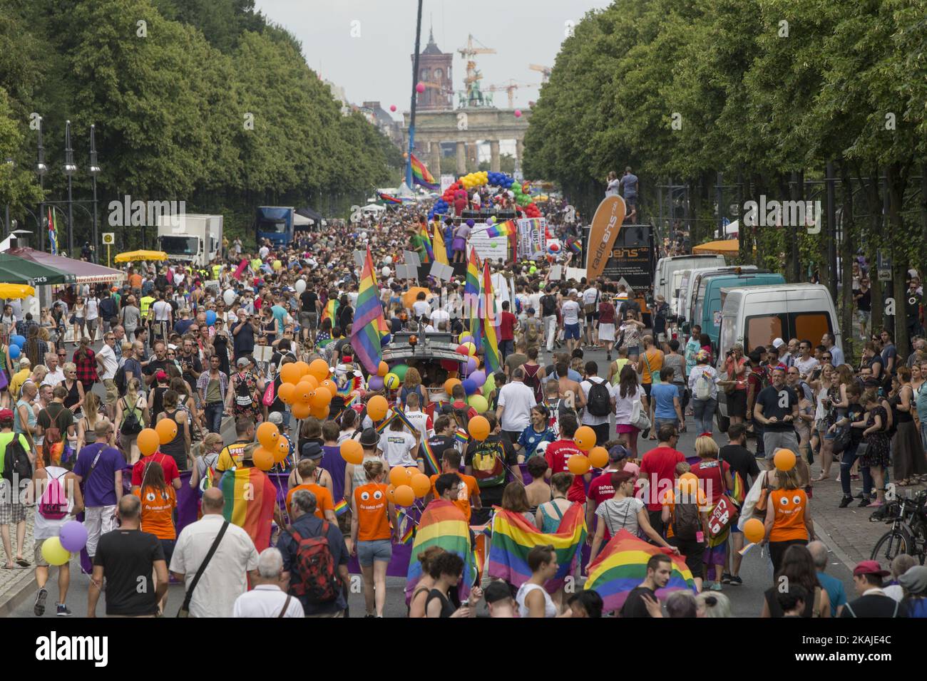 Revellers attend the Christopher Street Day (CSD) parade in Berlin ...