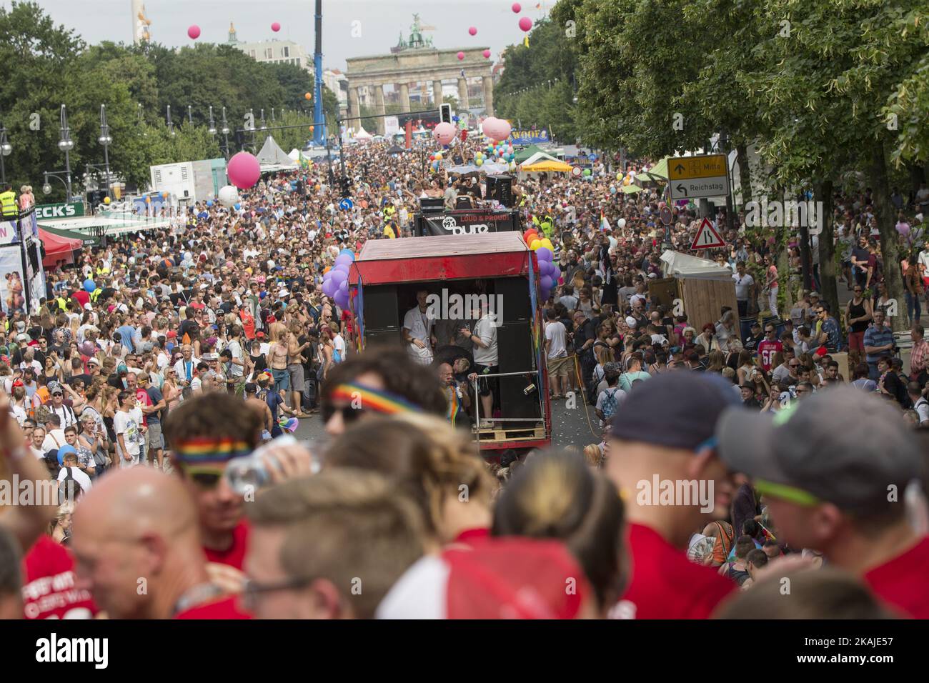 Revellers attend the Christopher Street Day (CSD) parade in Berlin ...