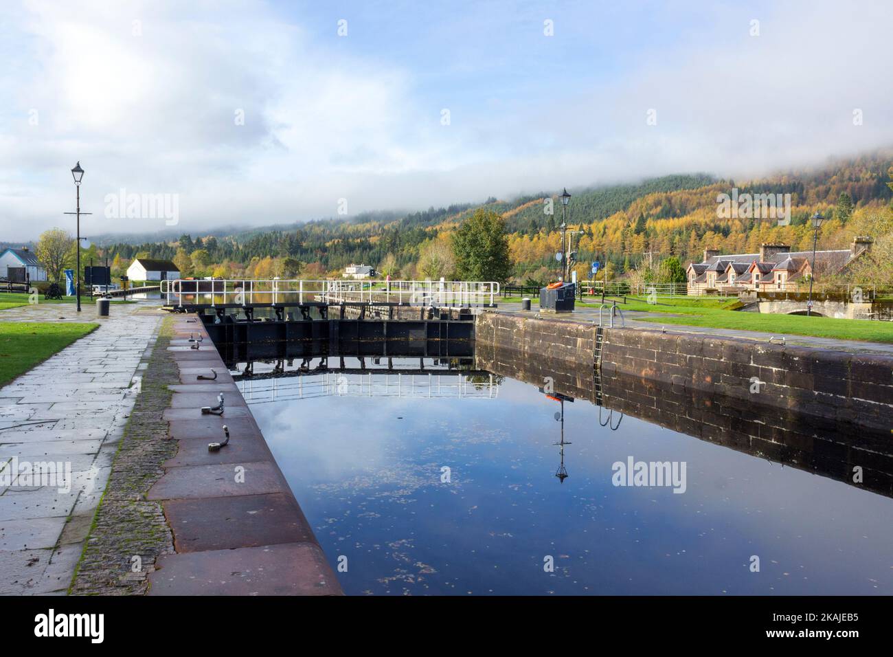 Canal Lock at Fort Augustus, Scottish Highlands, Scotland, United ...