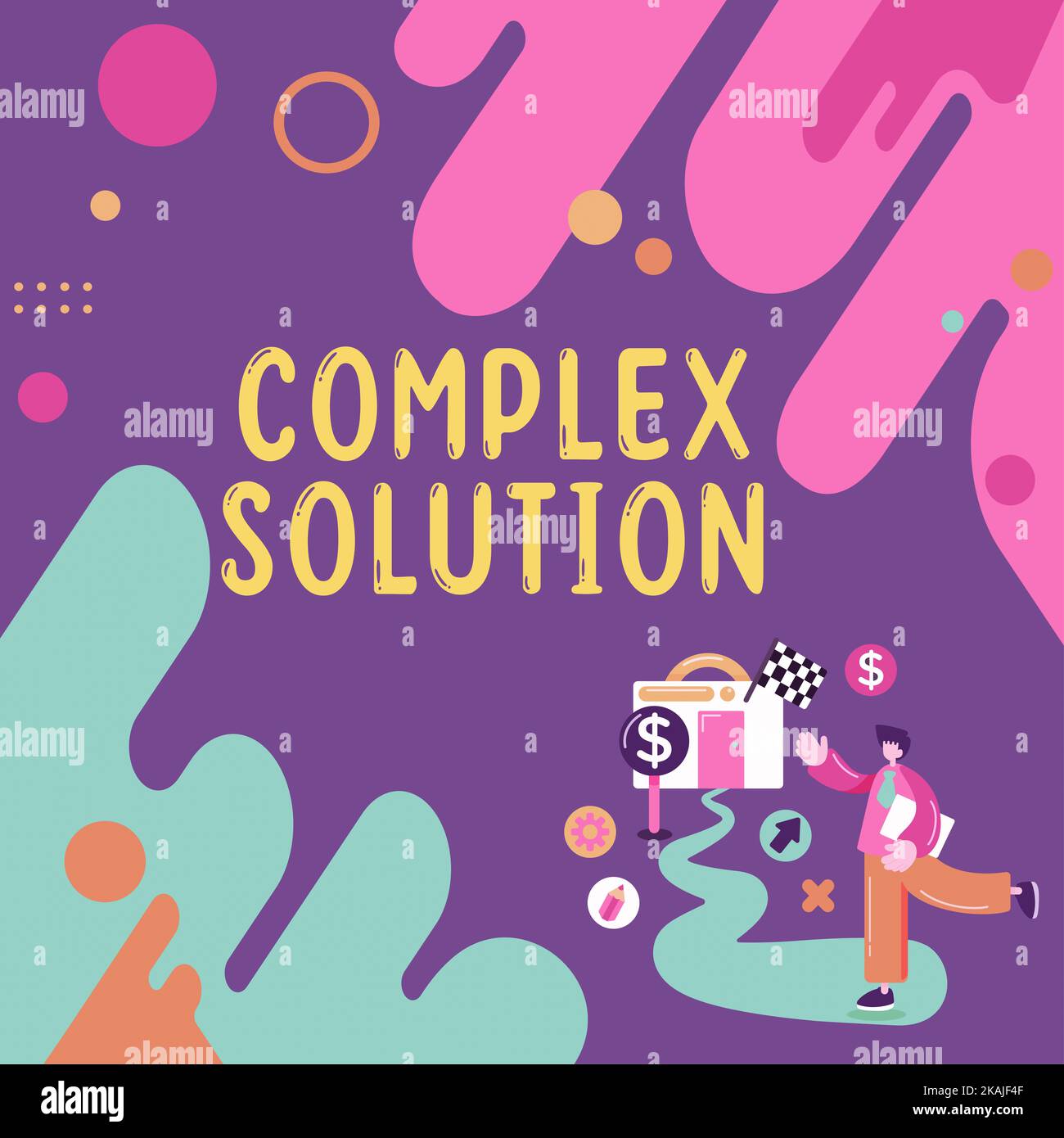 Sign displaying Complex Solution. Business overview computer time or ...