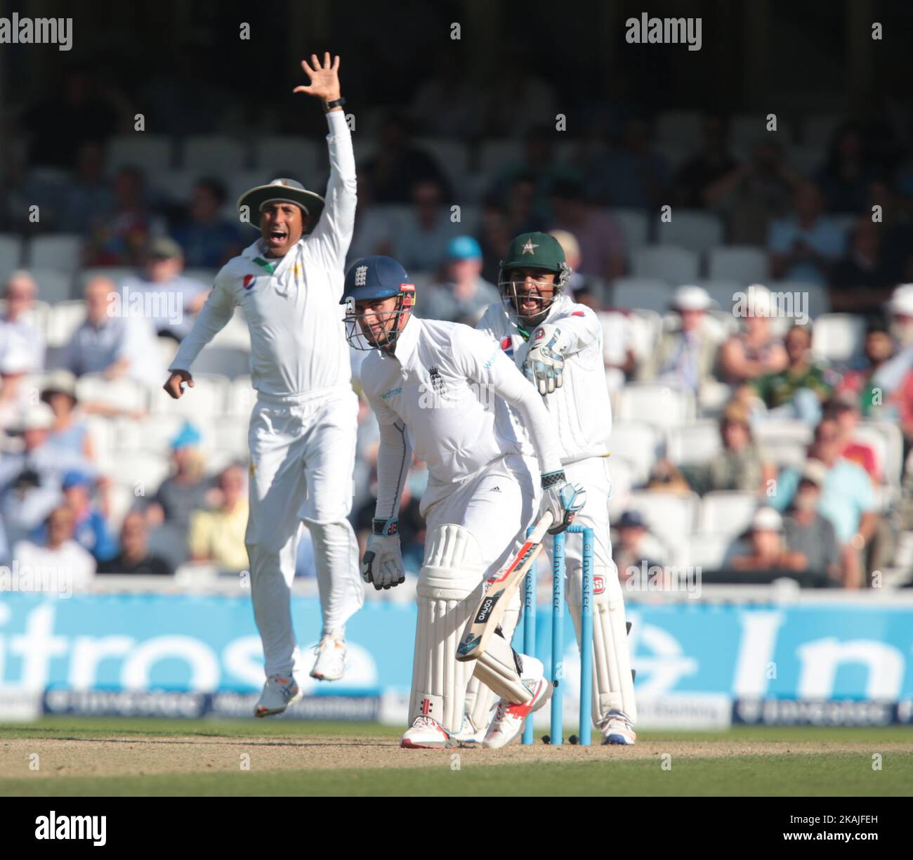 England's Alex Hales gets LBW by Pakistan's Yasir Shah During Day Three ...