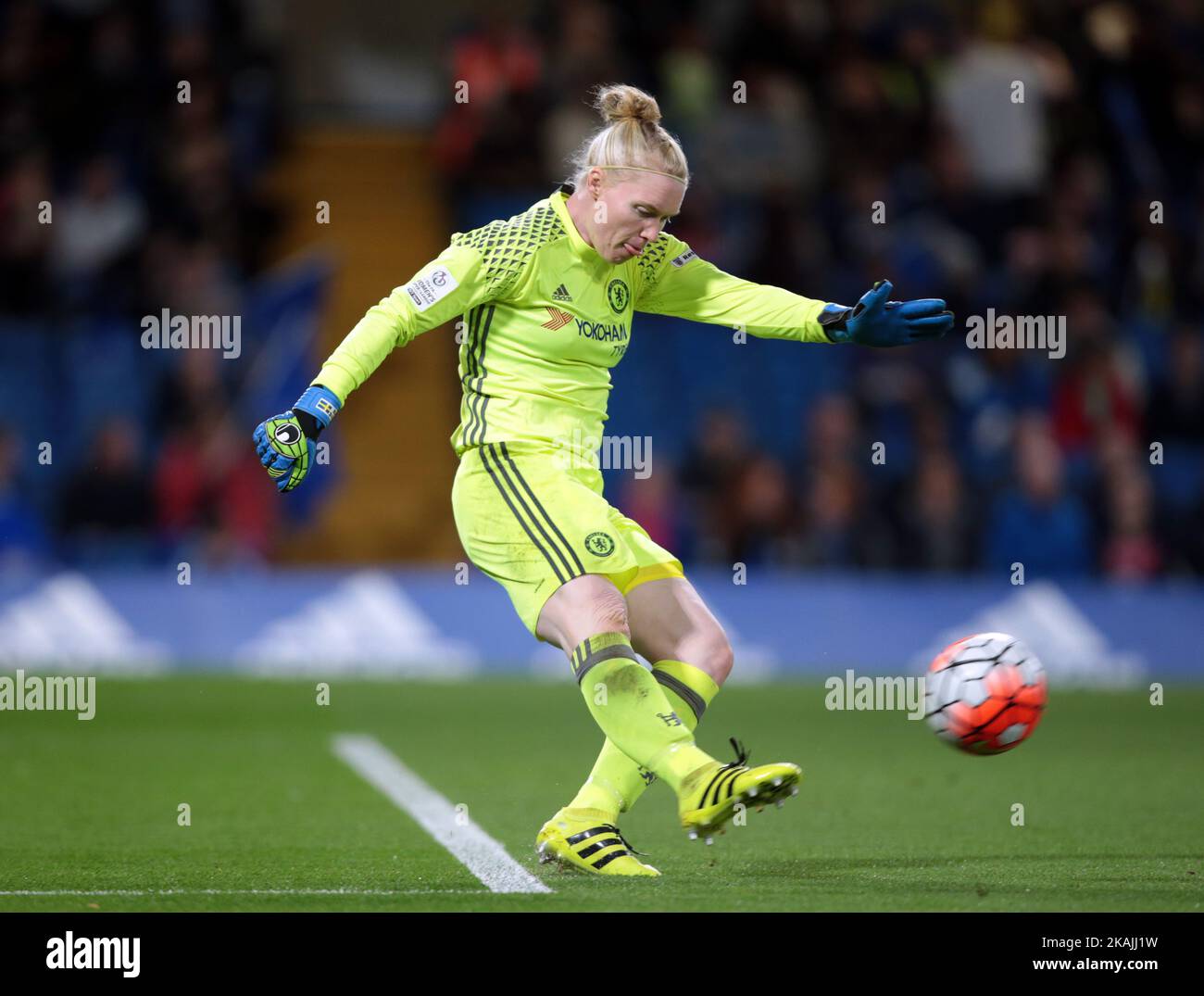 Chelsea Ladies Hedvig Lindahl during UEFA Women Champion League Round ...