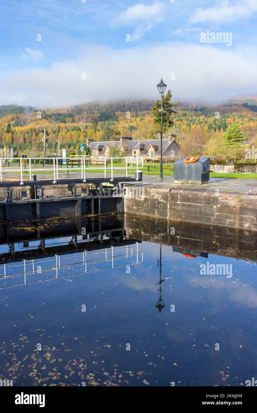 Canal Lock at Fort Augustus, Scottish Highlands, Scotland, United ...