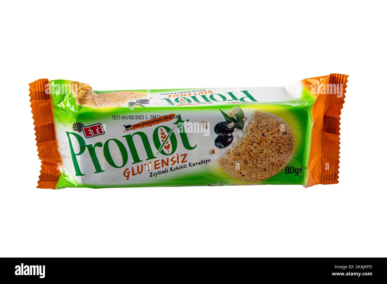 Istanbul, Turkey - November 01, 2022: A pack of Eti Pronot Gluten Free ...