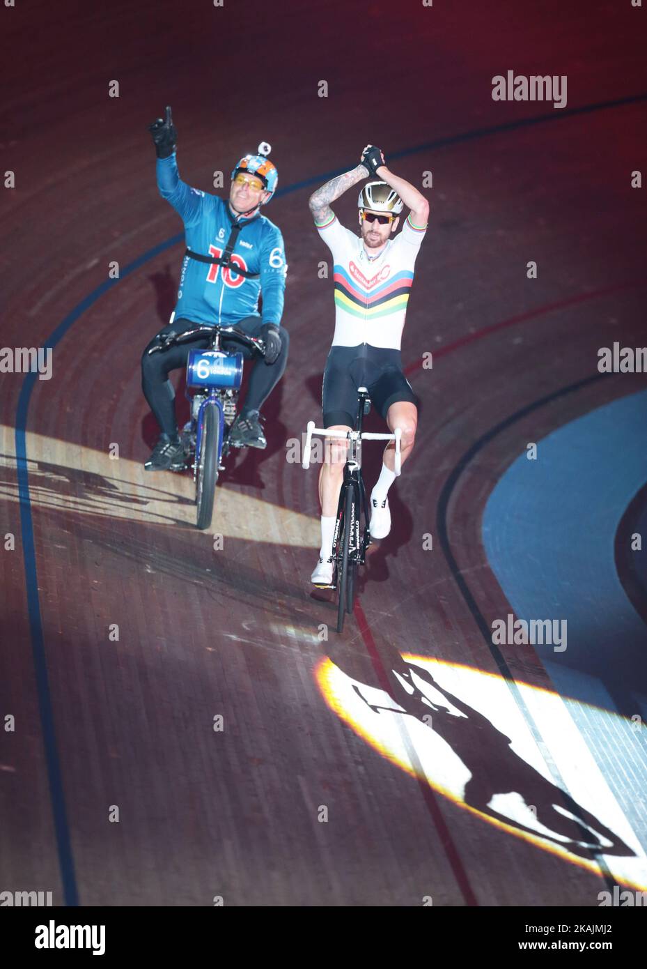 Pacer Michel Vaarten(BEL)(The Chief) with Sir Bradley Wiggins (GBR ...