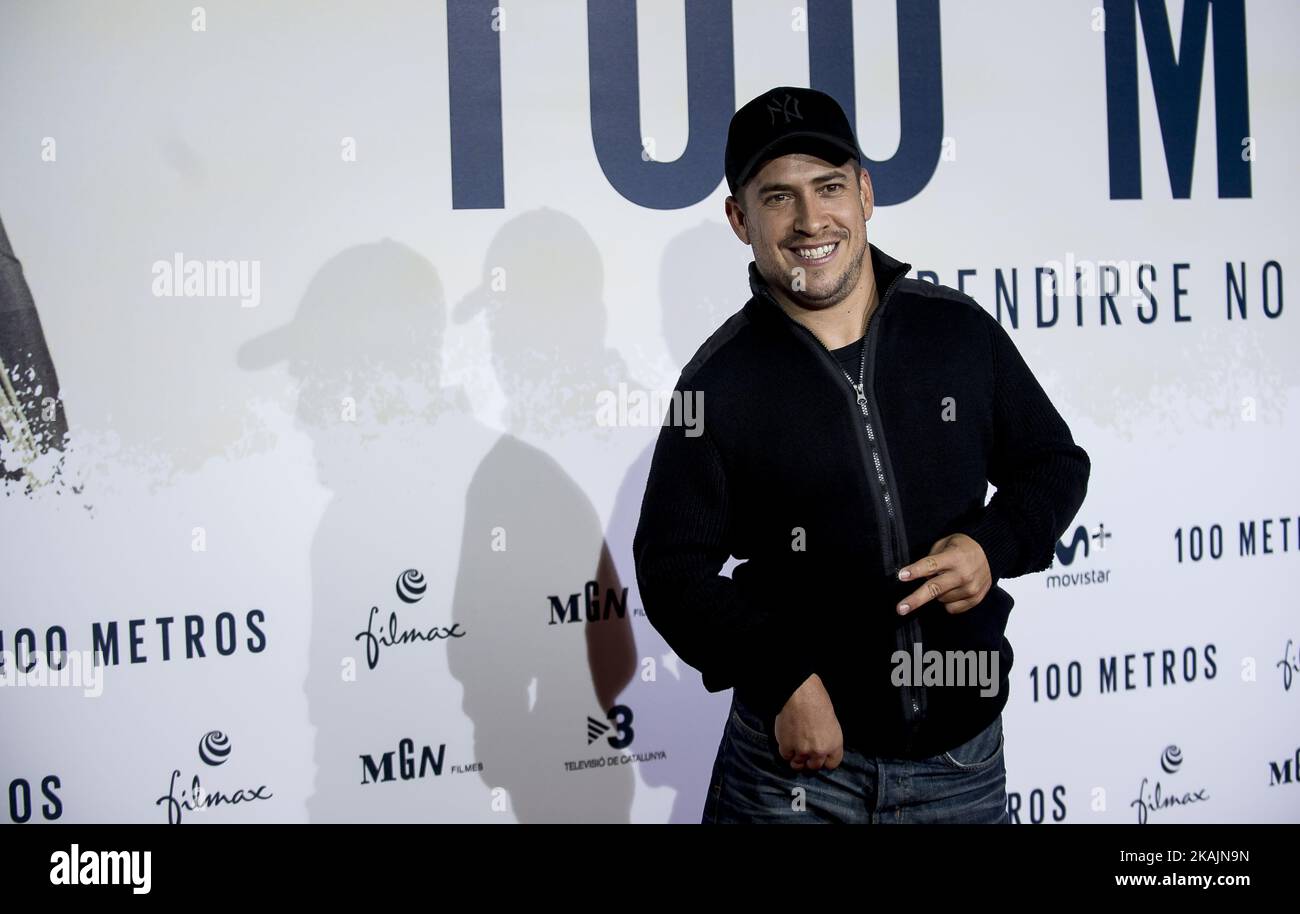 Spanish singer El Langui attends the "100 metros" premiere in Capitol ...