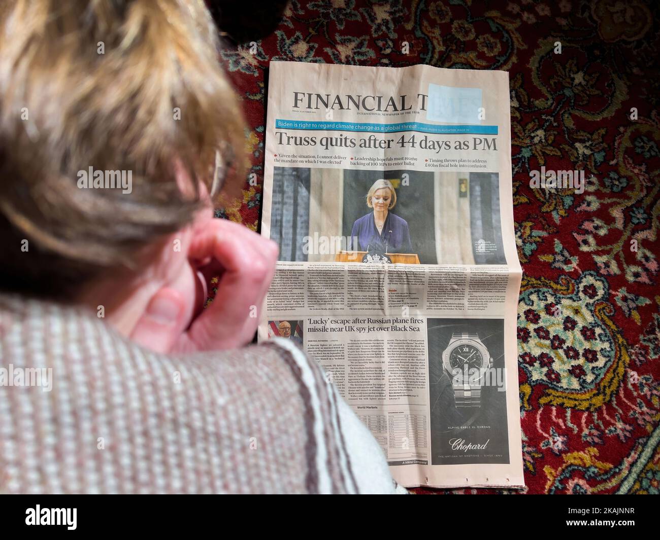 The announcement in the times newspaper hi-res stock photography and ...
