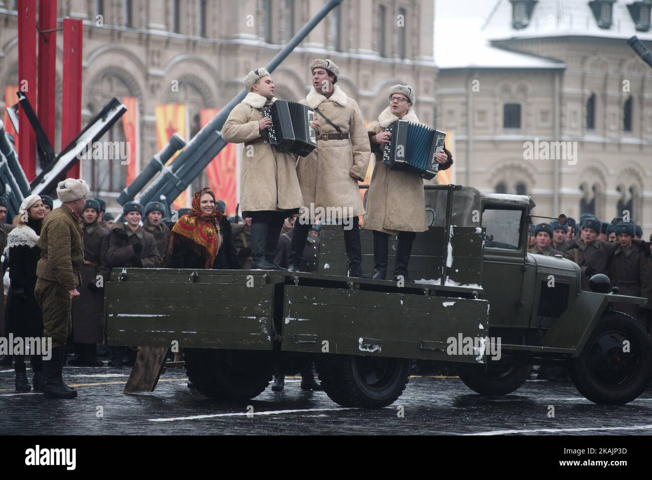 Russia WWII historical parade anniversaryin Moscow, Russia, on November ...
