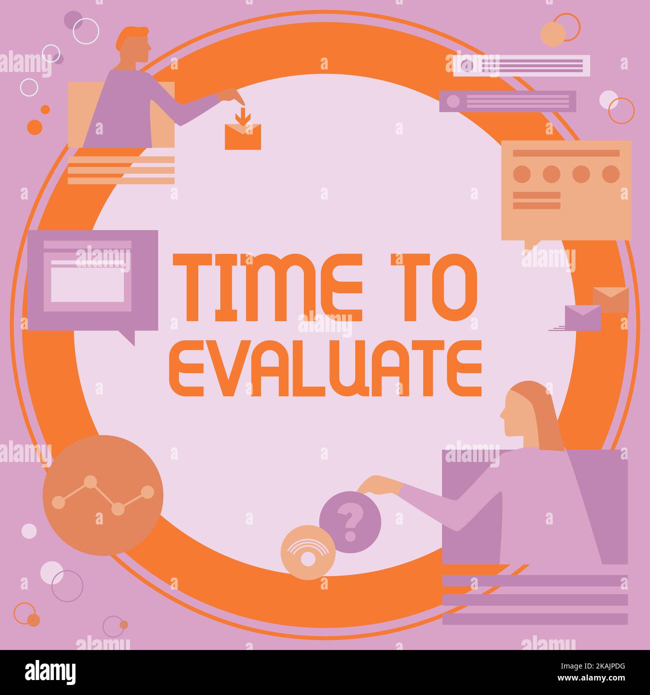 Text sign showing Time To Evaluate. Conceptual photo the need to get ...