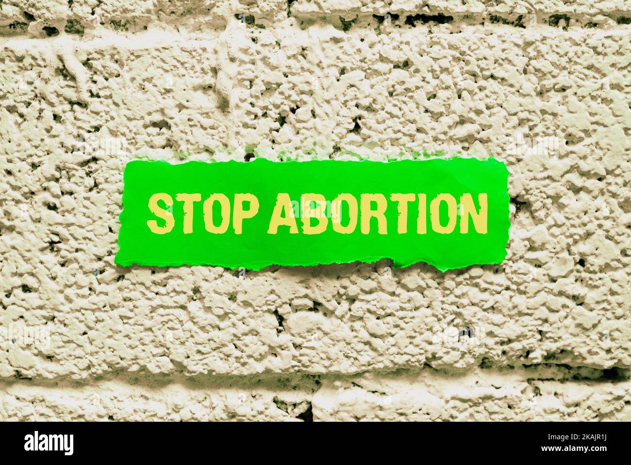 Conceptual caption Stop Abortion. Business approach prevent the ...