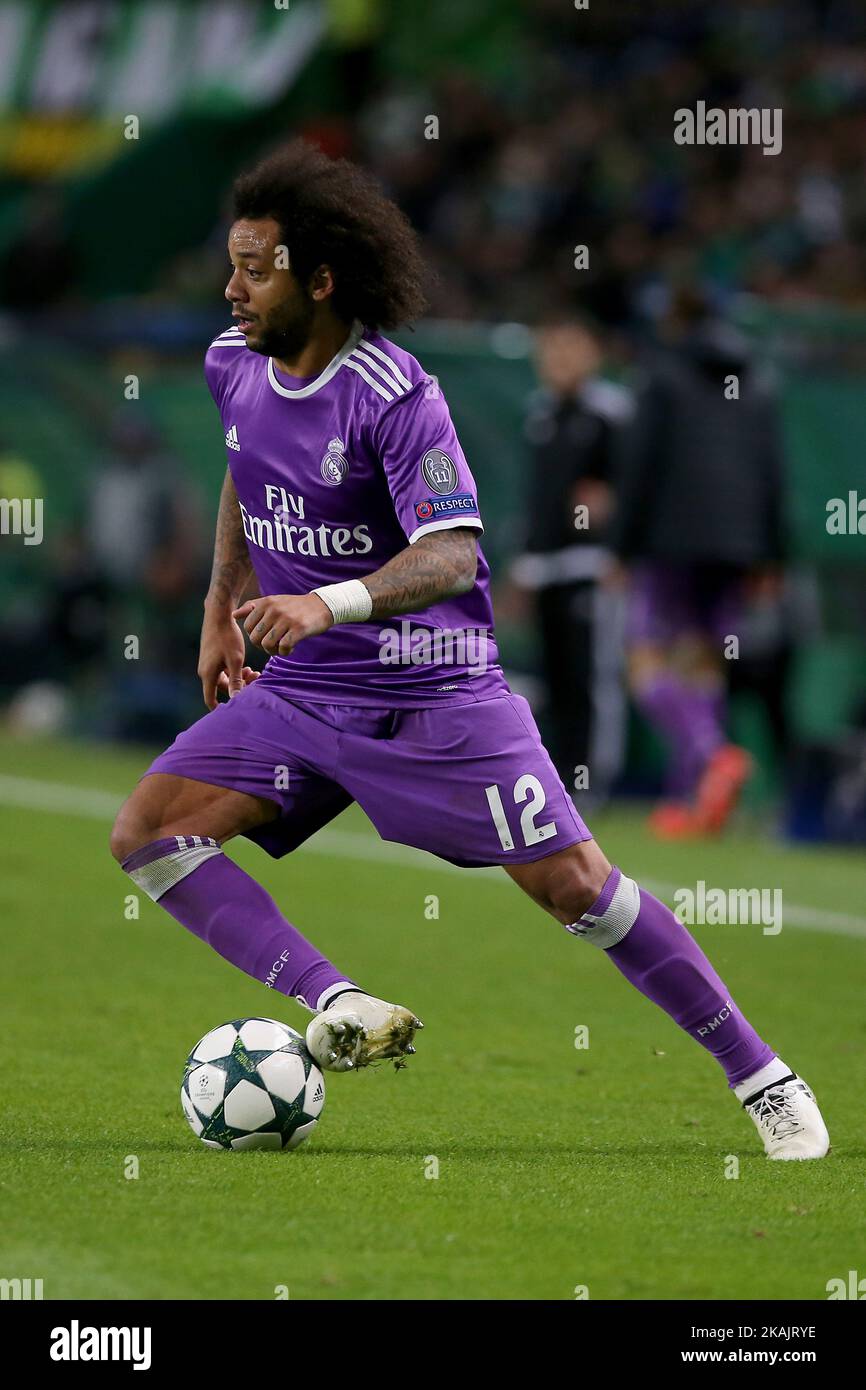 Real Madrids defender Marcelo from Brazil in action during the UEFA ...