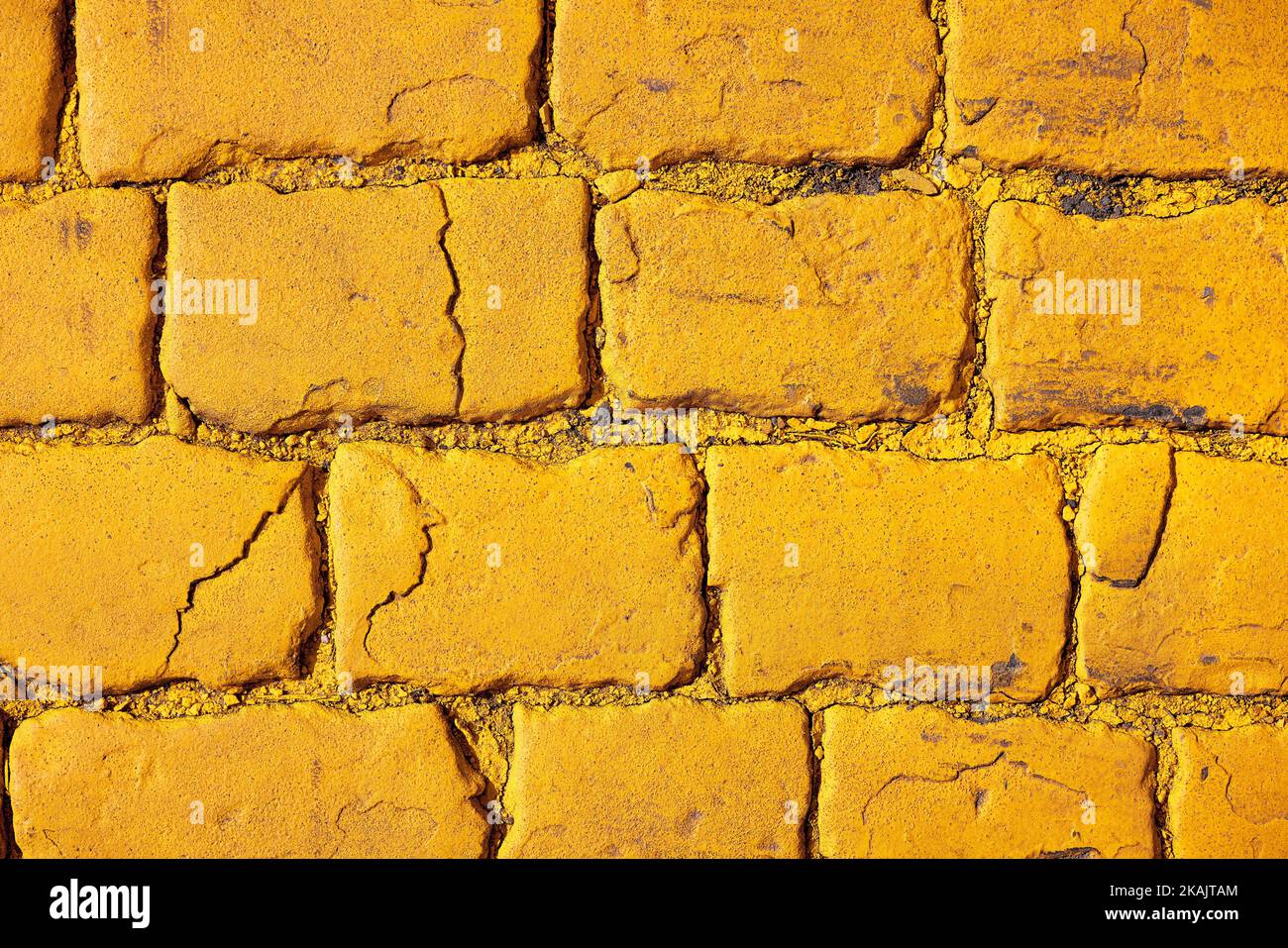 Yellow brick road. yellow paving stones. Abstract background Stock ...