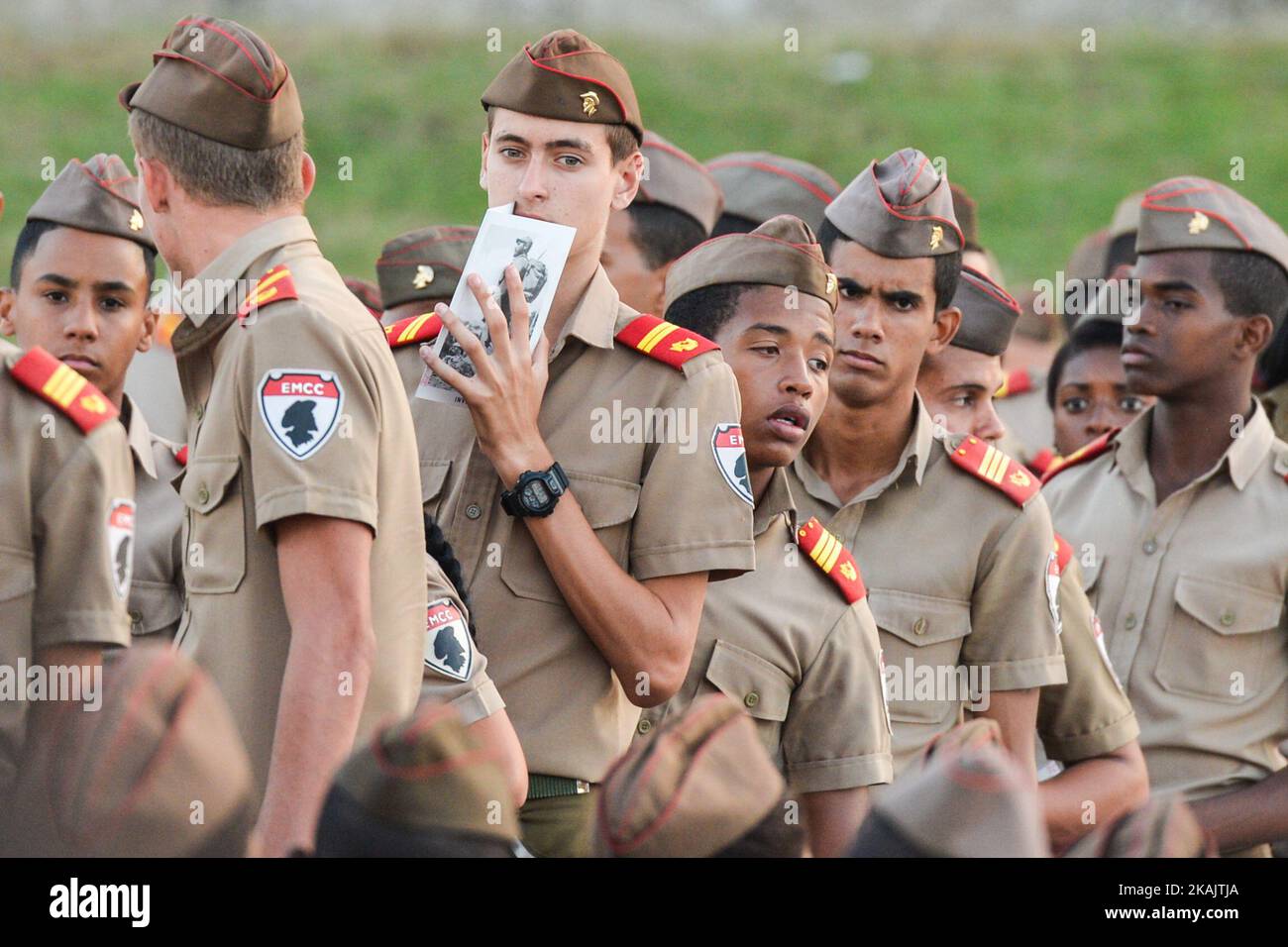 Young army cadets from the Interior Ministry proudly wore their ...