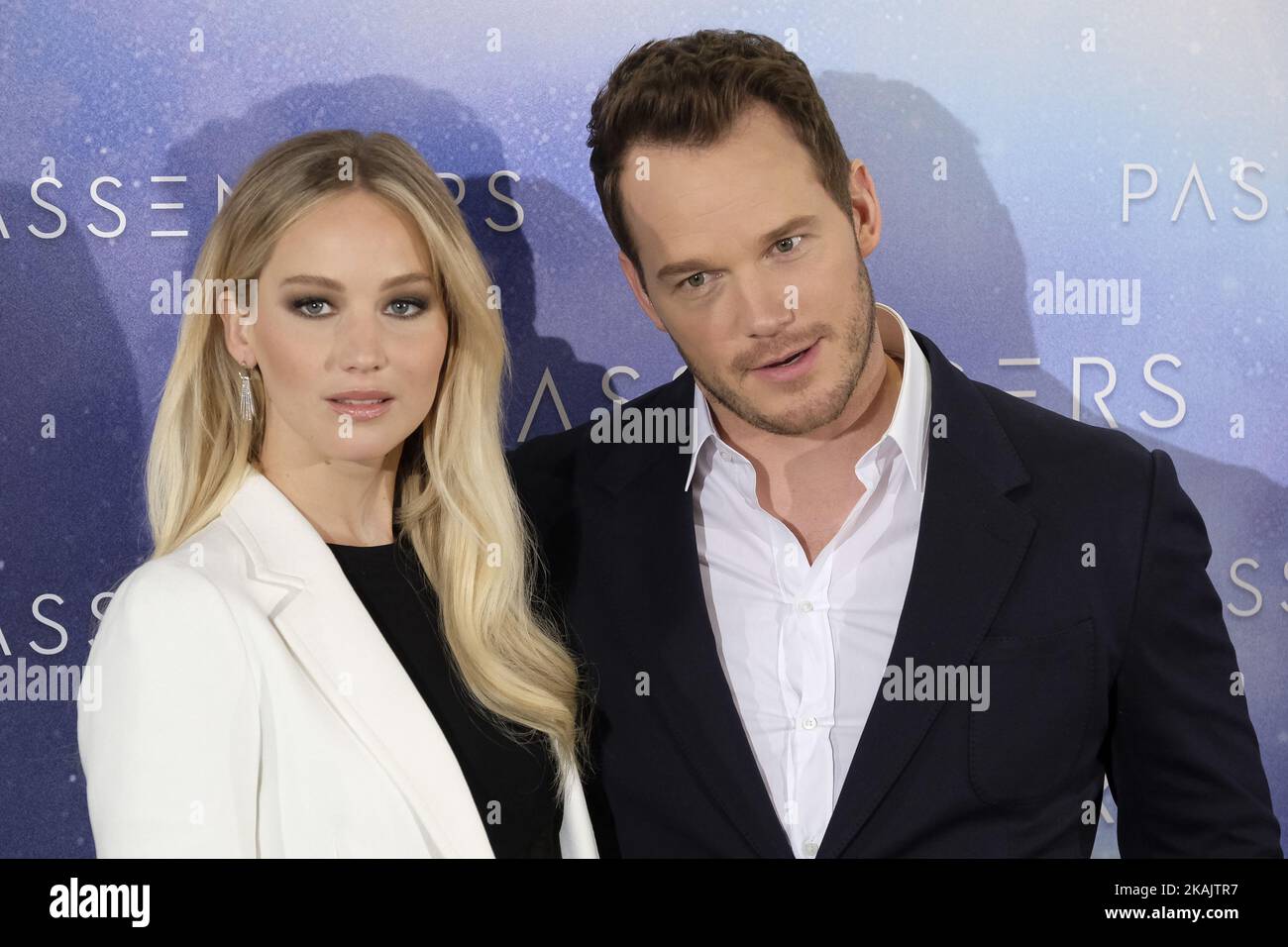 Actress Jennifer Lawrence and Chris Pratt attends the 'PASSENGERS ...