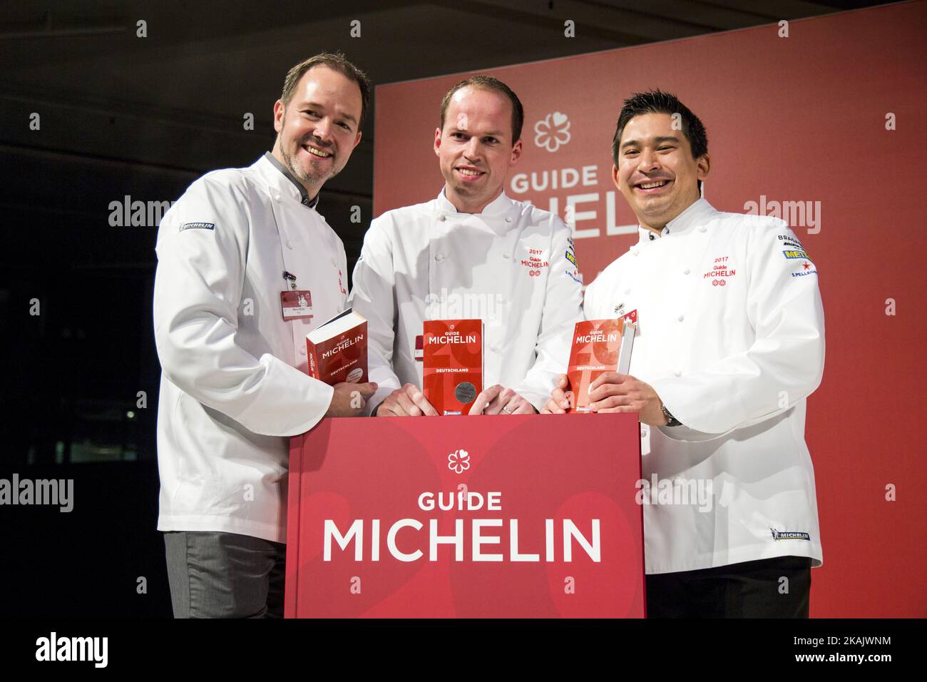 Chefs awarded with second star (L-R) Marco Mueller, Tristan Brandt and ...