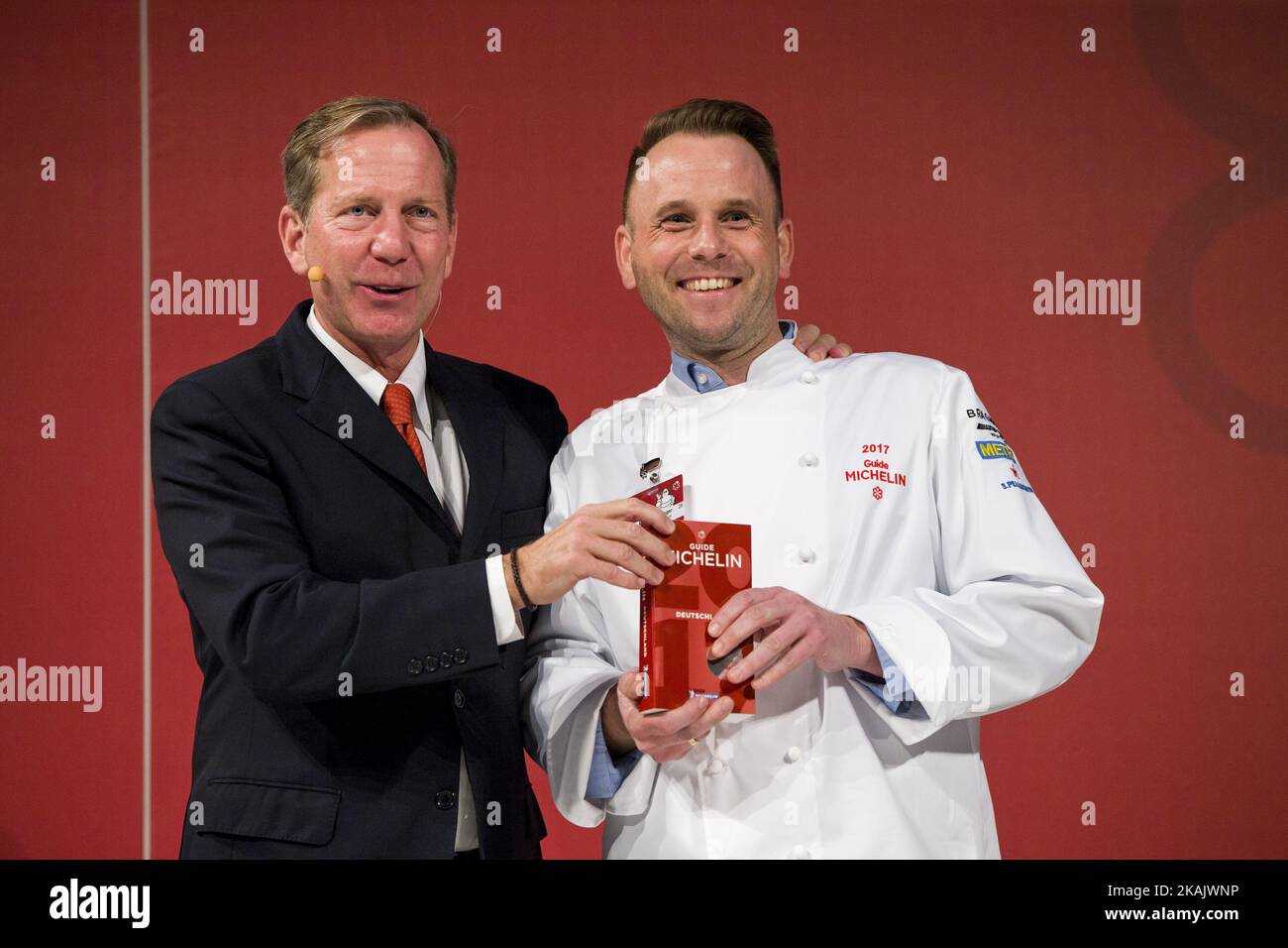 International Director of the Michelin Guide Michael Ellis awards with ...