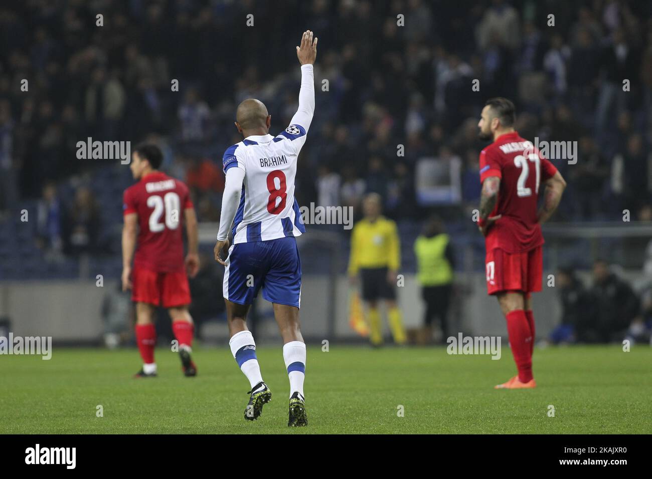 Porto's Algerian forward Yacine Brahimi celebrates after scoring goal ...