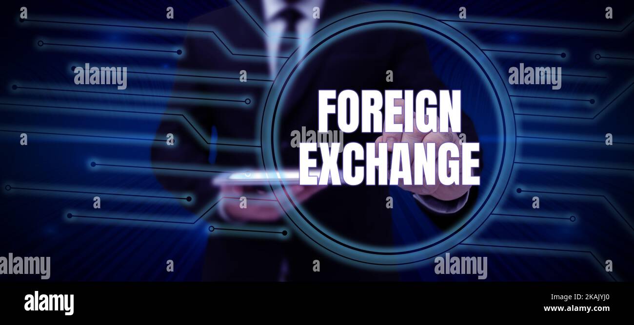 Writing displaying text Foreign Exchange. Word Written on service that ...