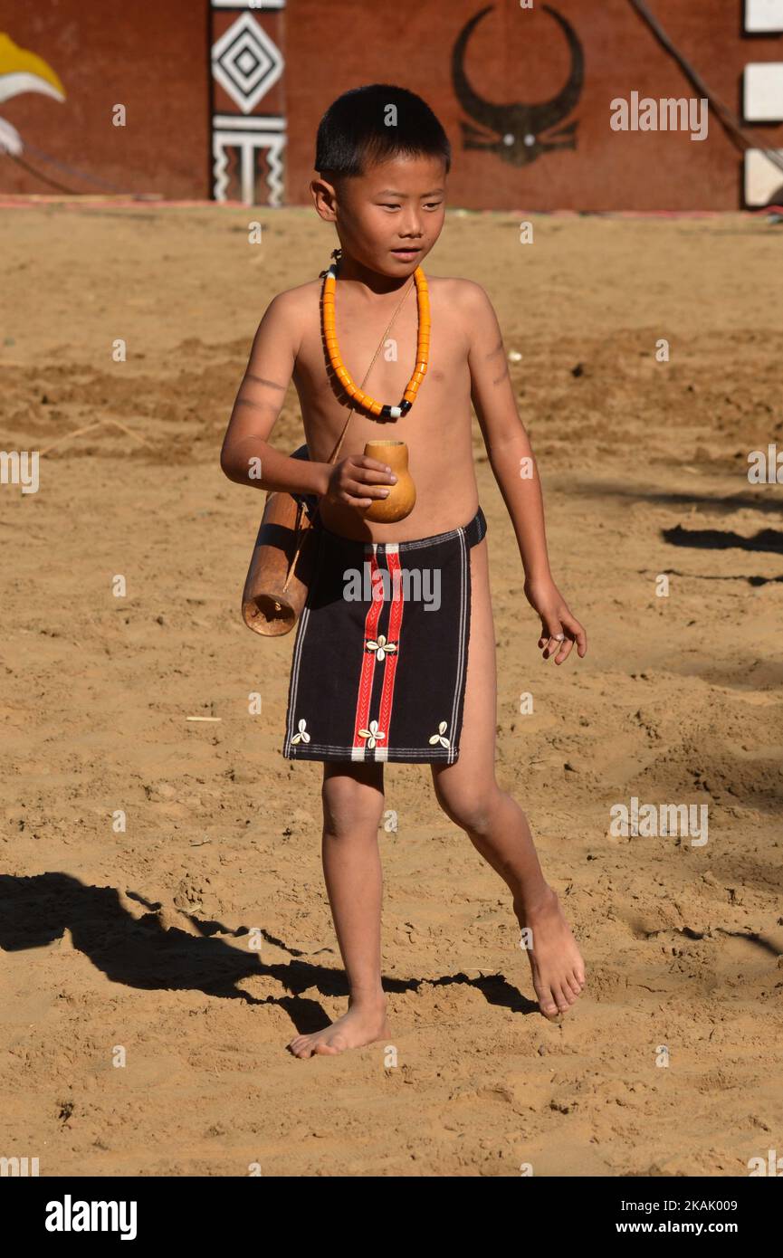 A Naga kid perform a cultural show on the last day of the 10 day long ...