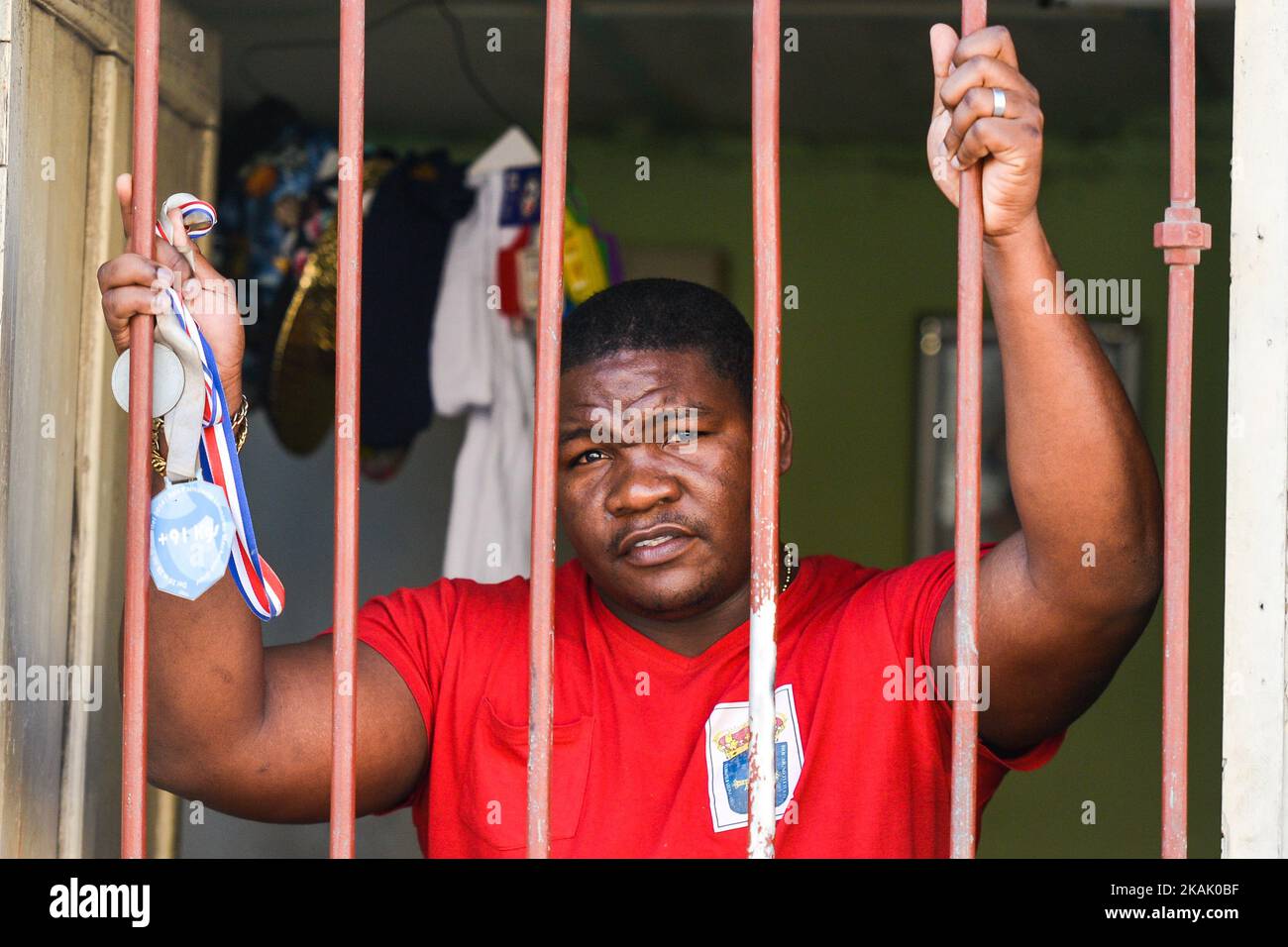 Adrian Gonzalez Gonzalez (age 28), a heavyweight champion of Cuba 2006 ...