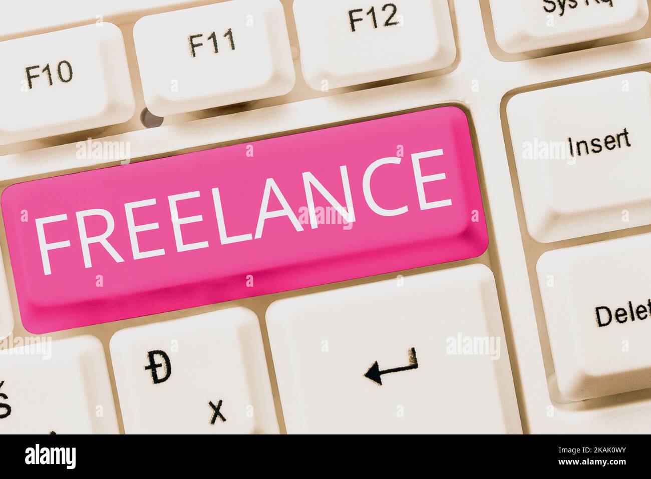 Sign displaying Freelance. Concept meaning working at different firms ...