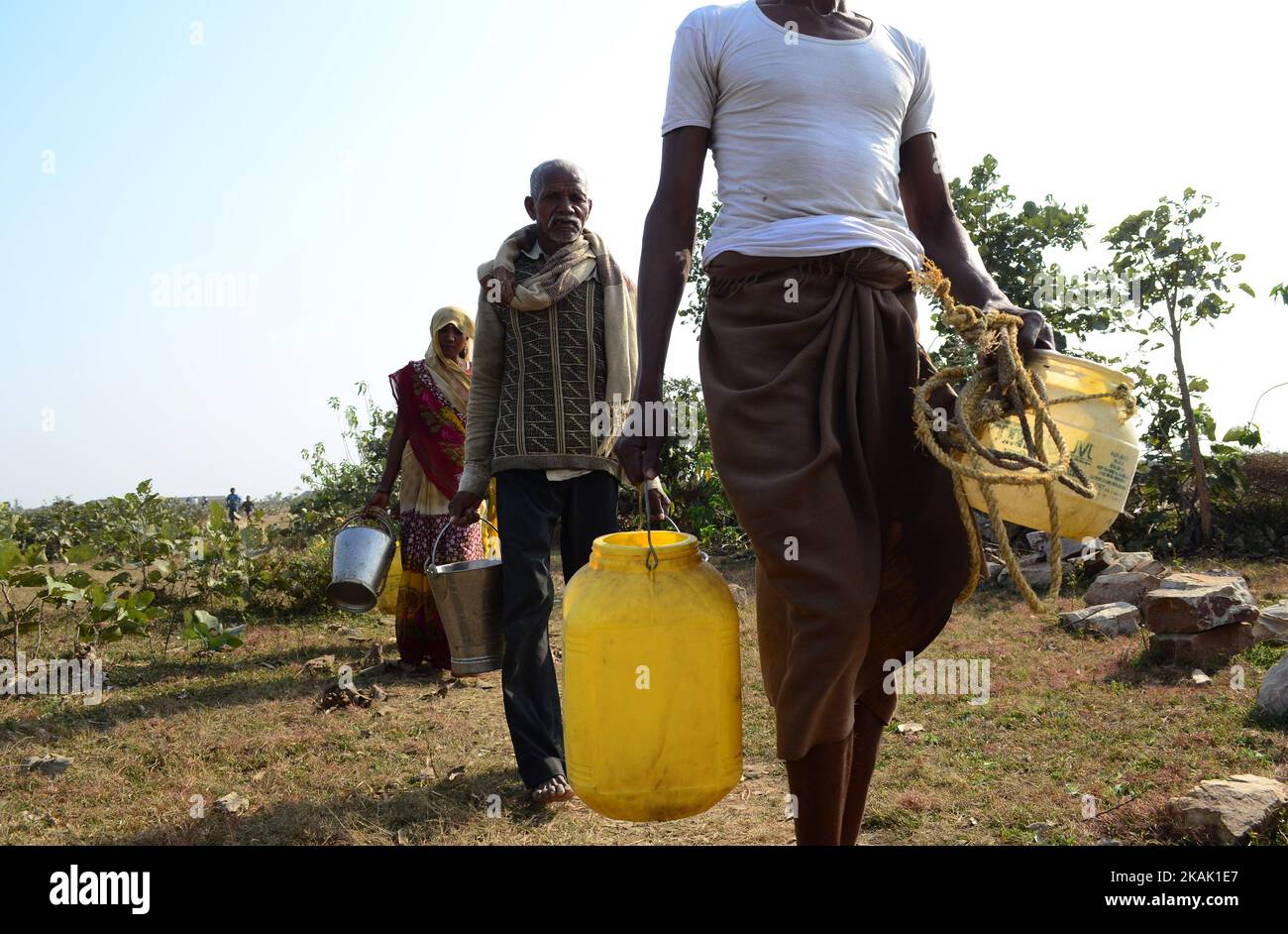 In this photograph taken on December 15,2016,Indian people of an ...