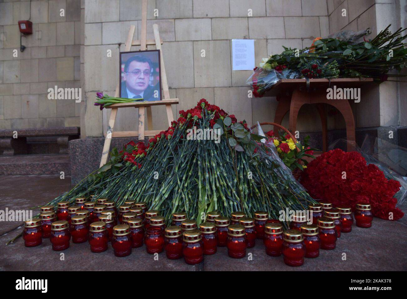 Pepole bring flowers for killed Russian Ambassador to Turkey Andrei ...