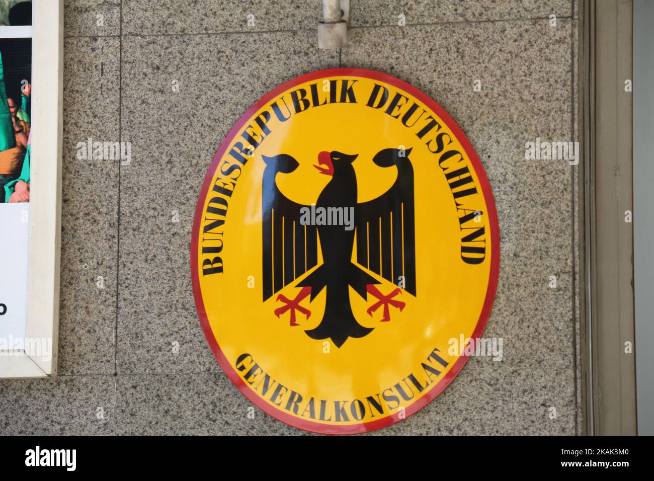 Flag of Germany is seen at half-mast at the Consulate of Germany in ...