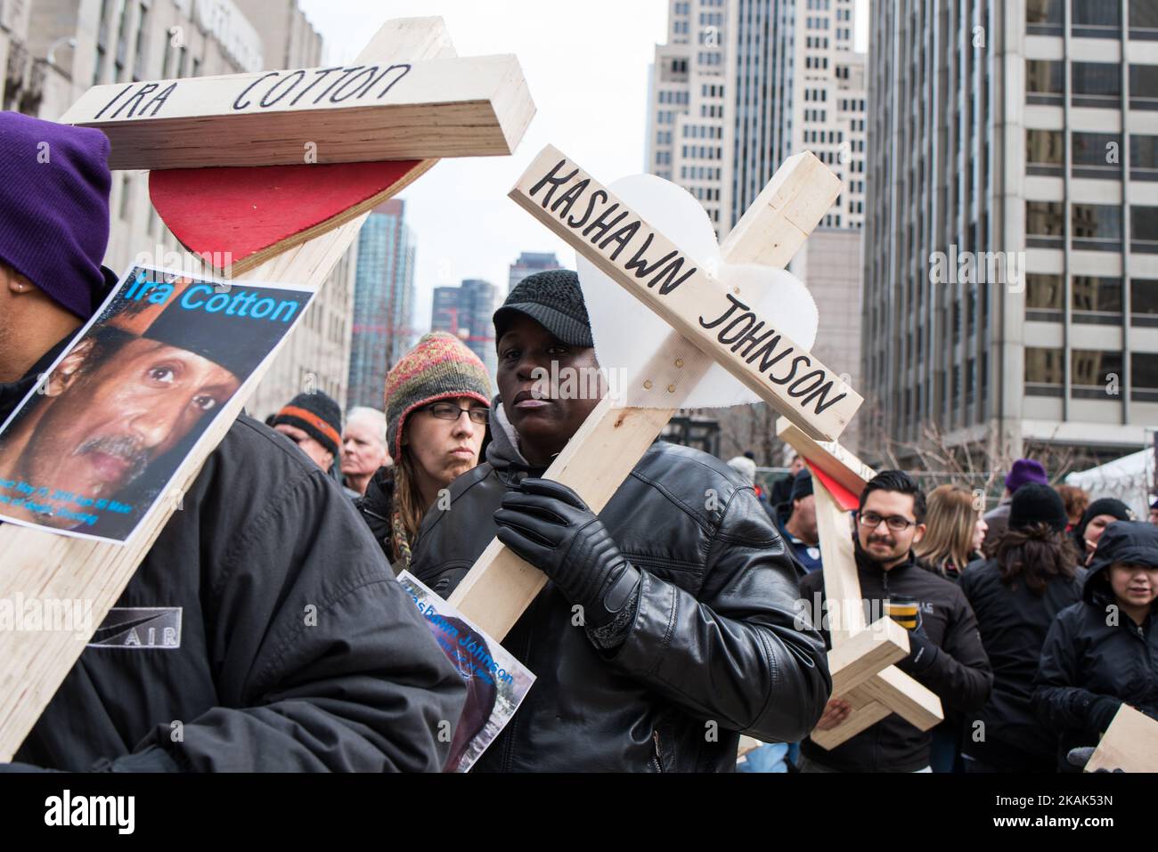 People carry over 750 wooden crosses dedicated to lives lost to ...