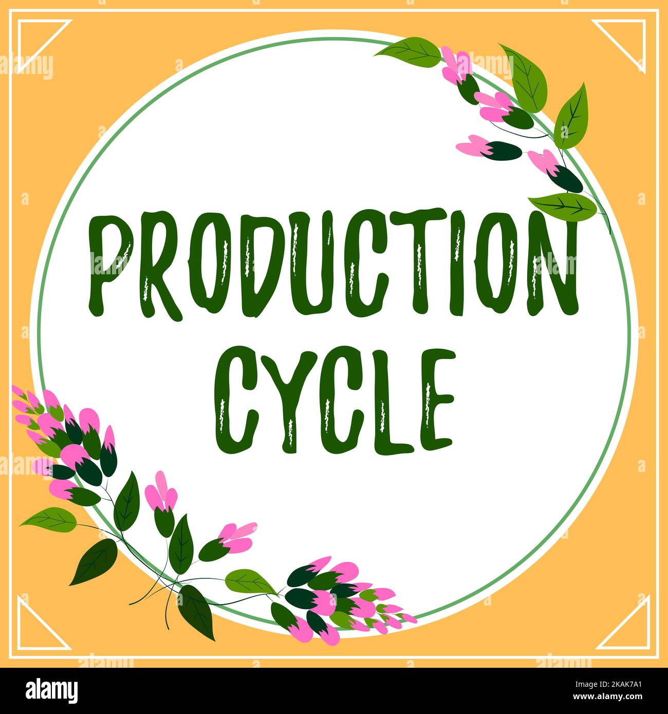 Hand writing sign Production Cycle. Word Written on plan and ...