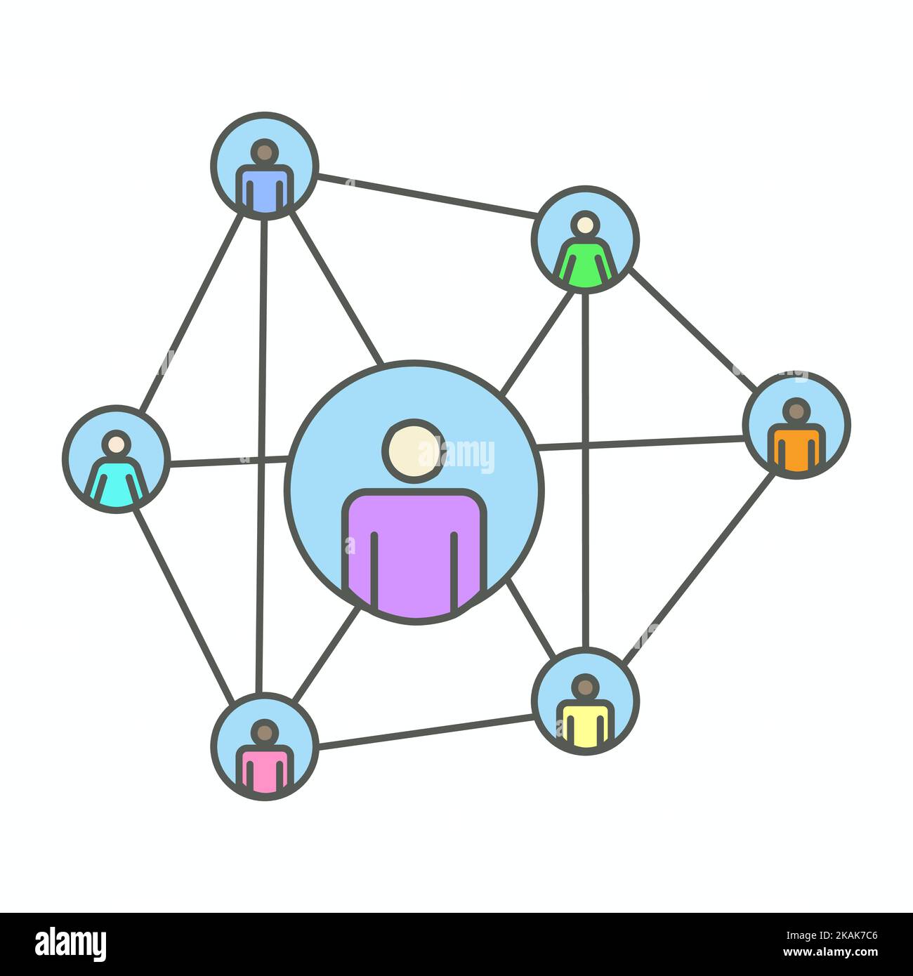 Icon with Infected People Using Contact Tracing to Contain the Spread ...